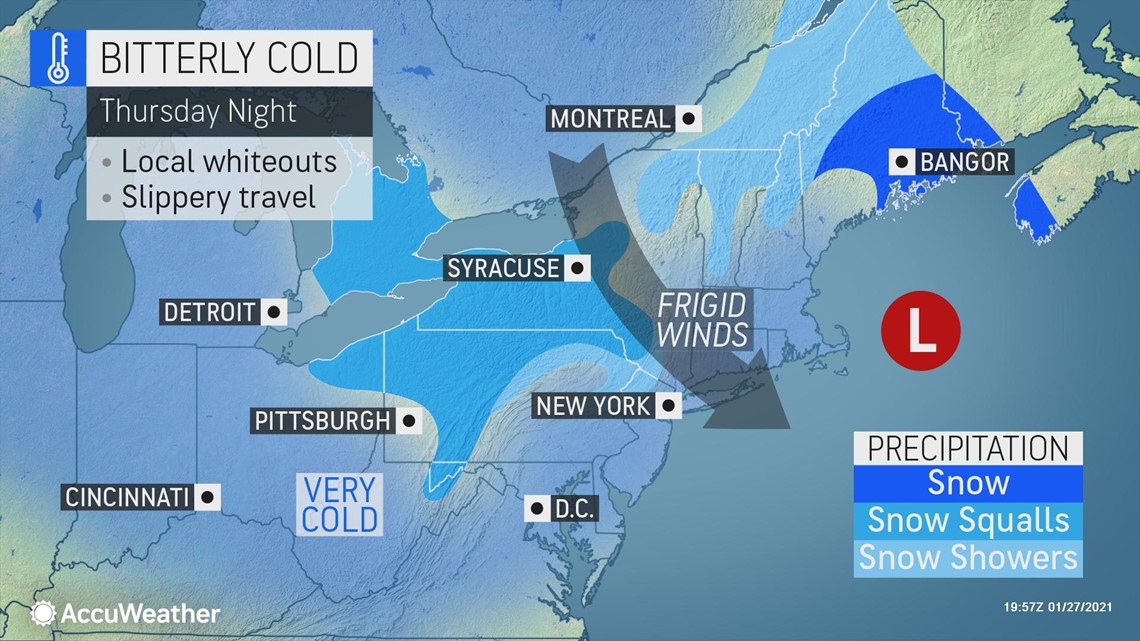 Coldest blast of the winter thus far to sweep across Northeast | wcnc.com