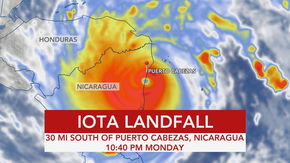 Iota makes landfall in Nicaragua as monster Category 4 hurricane | wcnc.com