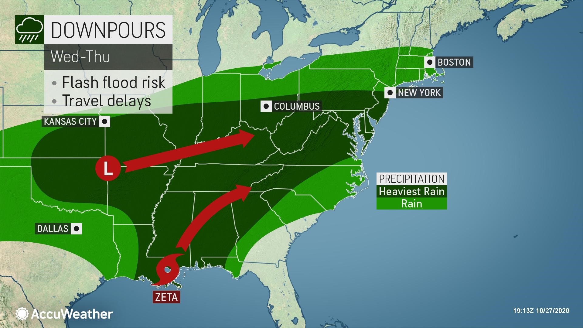 Unusual merge of Zeta and winterlike storm could unleash heavy rain ...