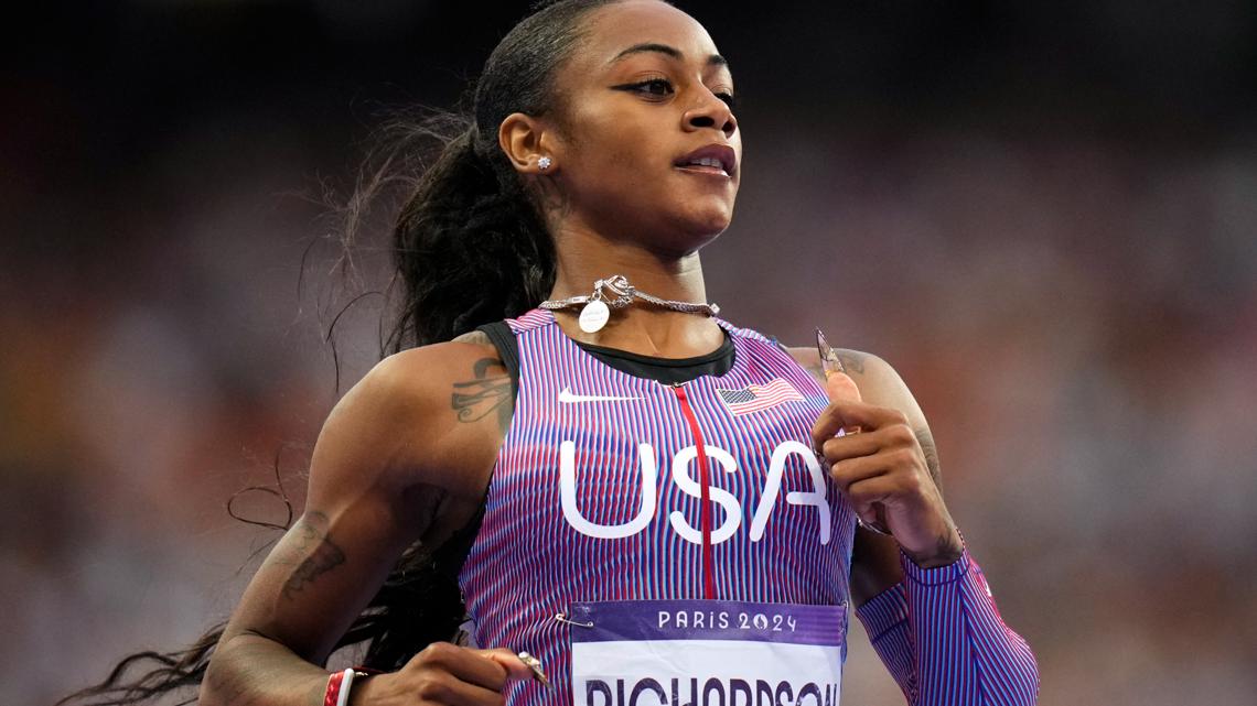 Did Sha'Carri Richardson win the 100m at the Paris Olympics? | wcnc.com