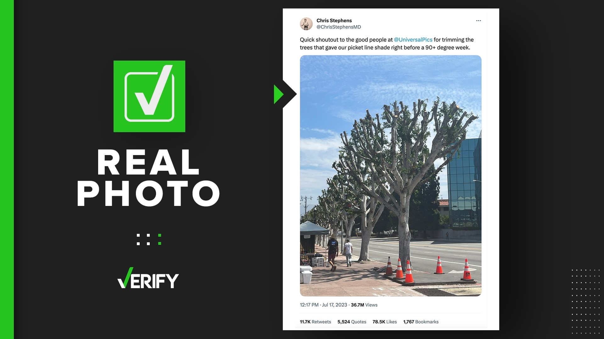 Universal trimmed trees photo is real | wcnc.com