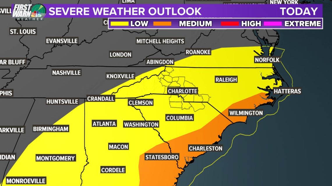 Stay weather aware: Showers and isolated storms in the region this ...