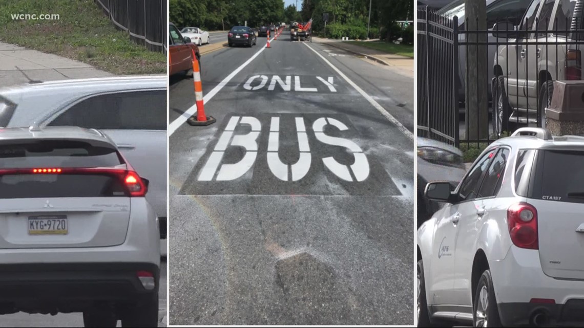 New bus only lane opens on Central Avenue to ease congestion | wcnc.com