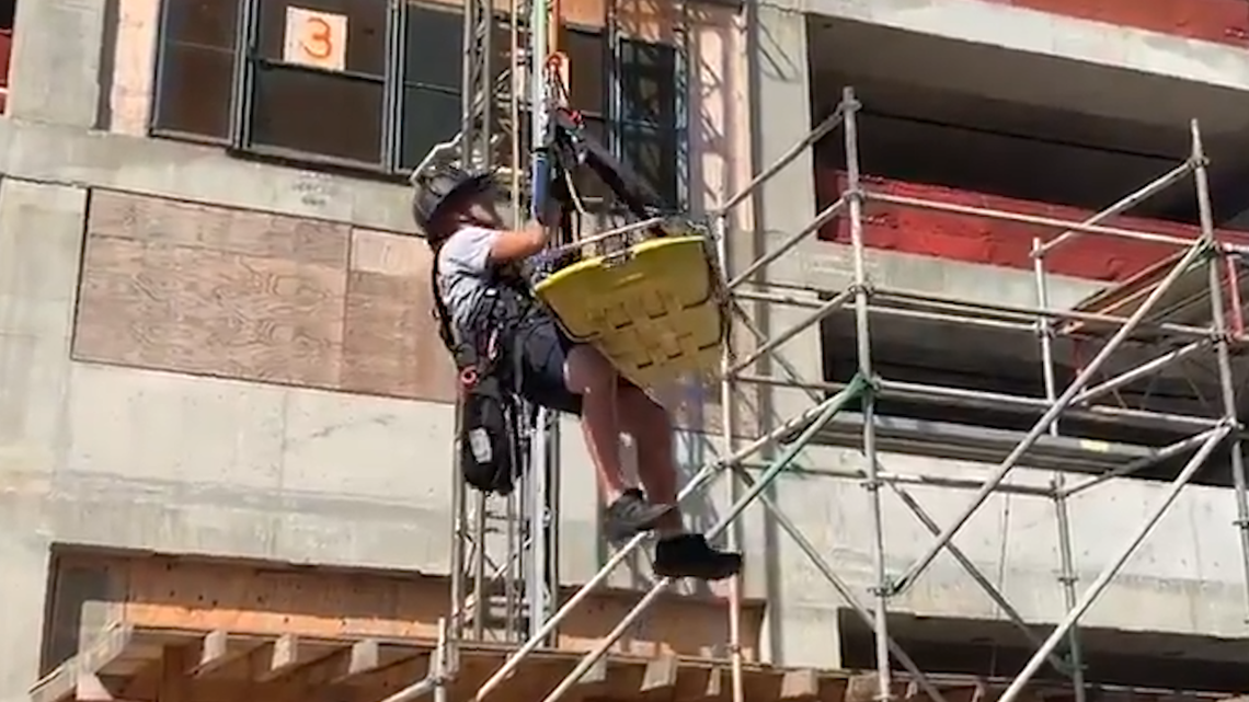 Injured worker rescued from Charlotte construction site | wcnc.com
