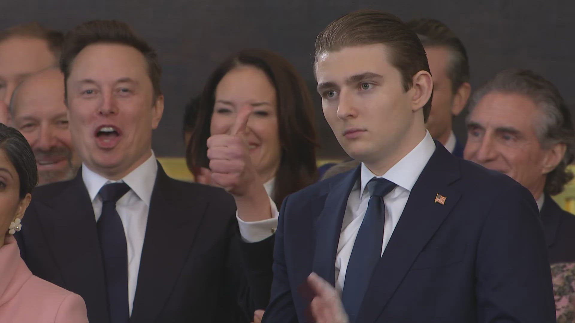 Elon Musk gives thumbs up at Trump's Mars mission promise | wcnc.com