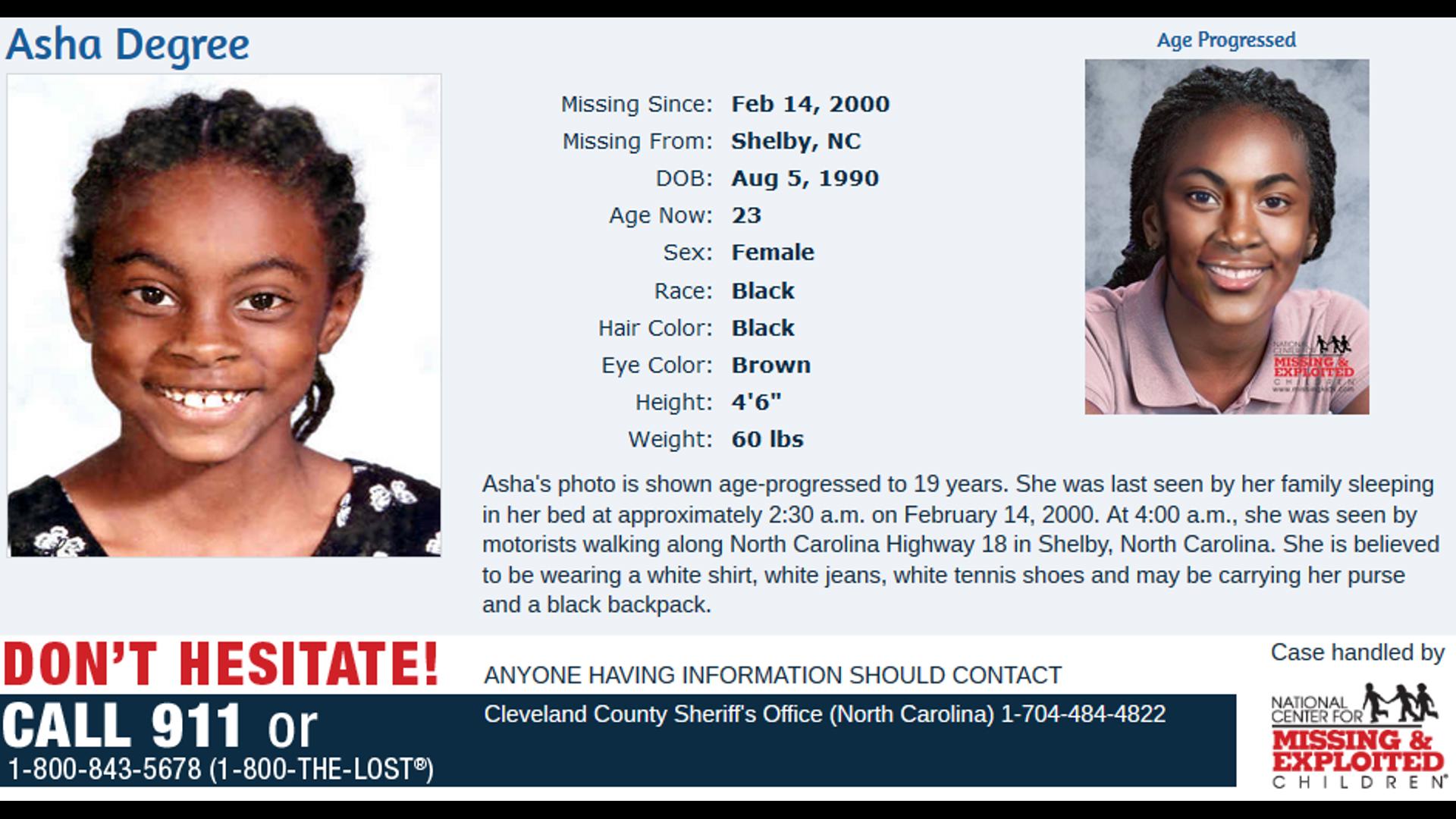 Asha Degree case tied to police presence near Cherryville | wcnc.com