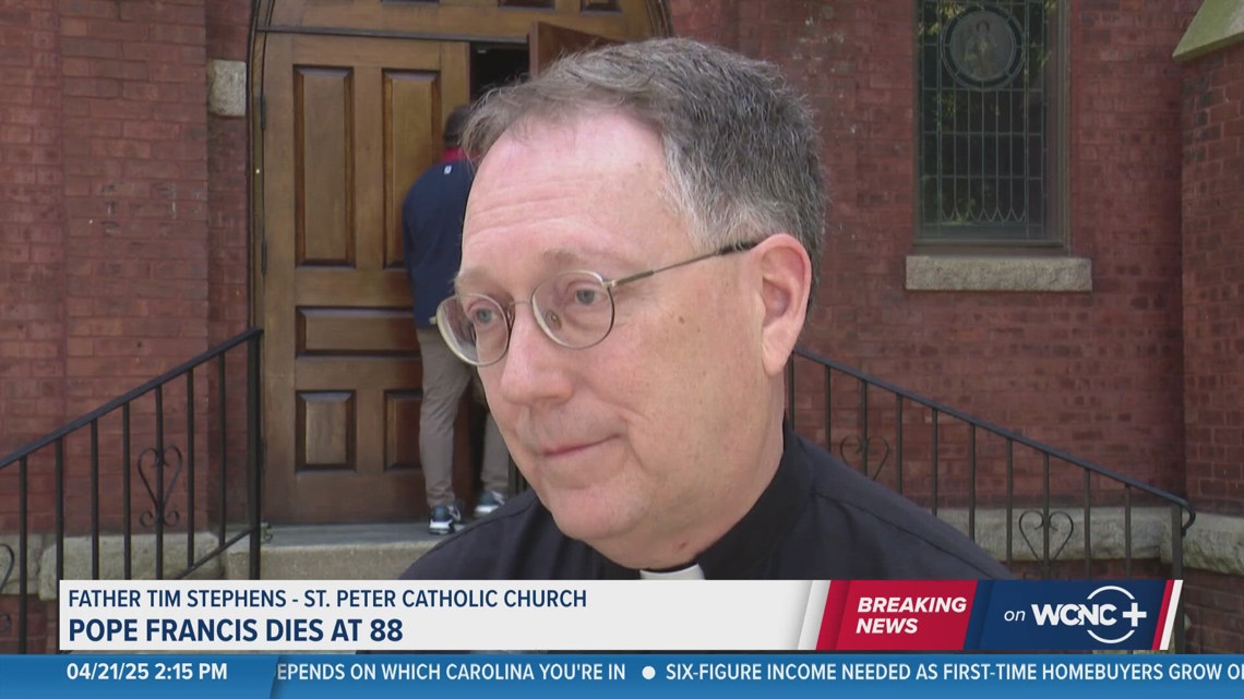 Father Tim Stephens of St. Peter Catholic Chruch in Charlotte reflects ...
