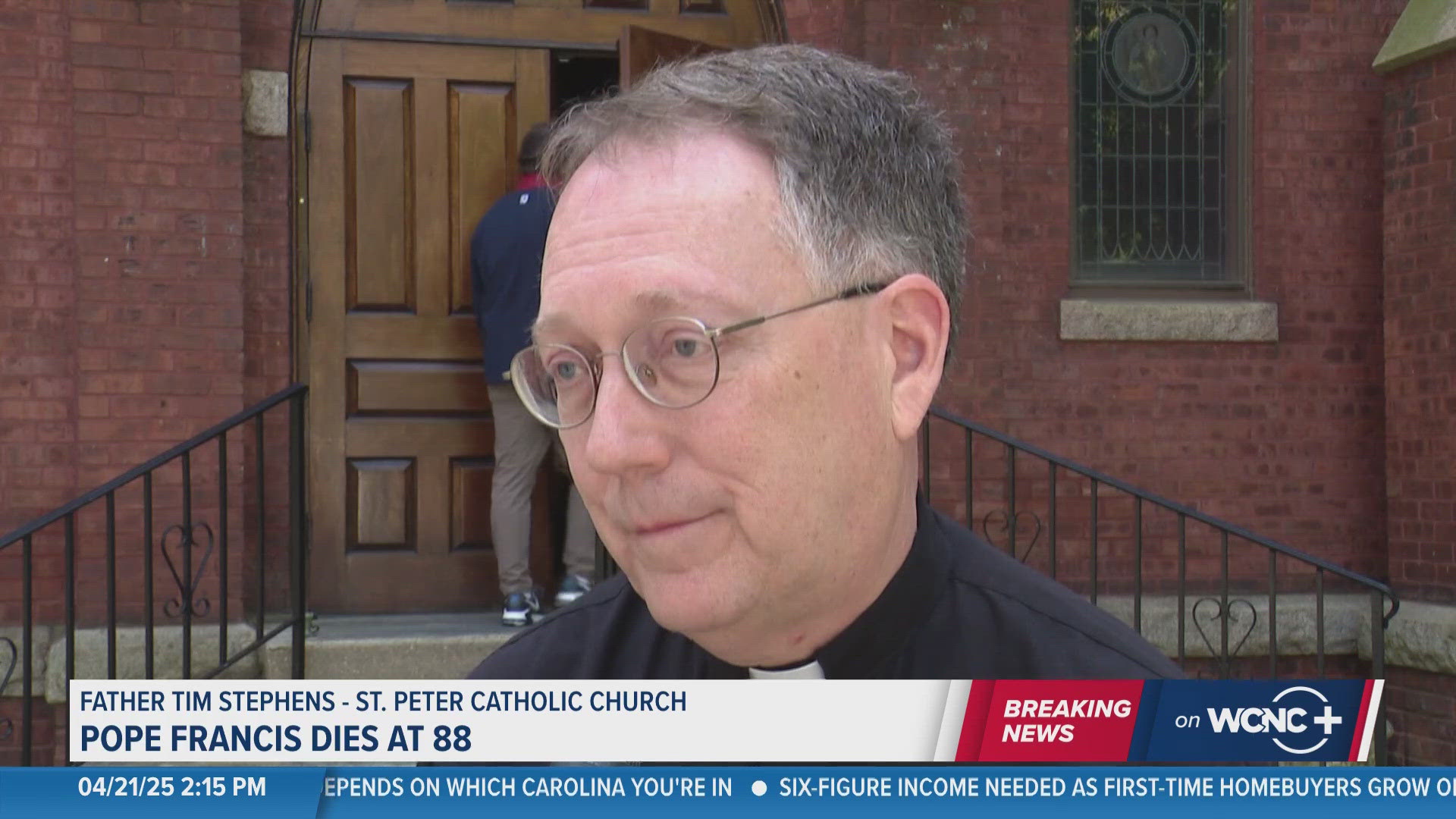 Father Tim Stephens of St. Peter Catholic Chruch in Charlotte reflects ...