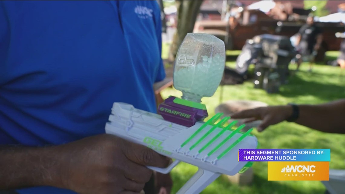 Gel Blaster fun at Hardware Huddle! | wcnc.com