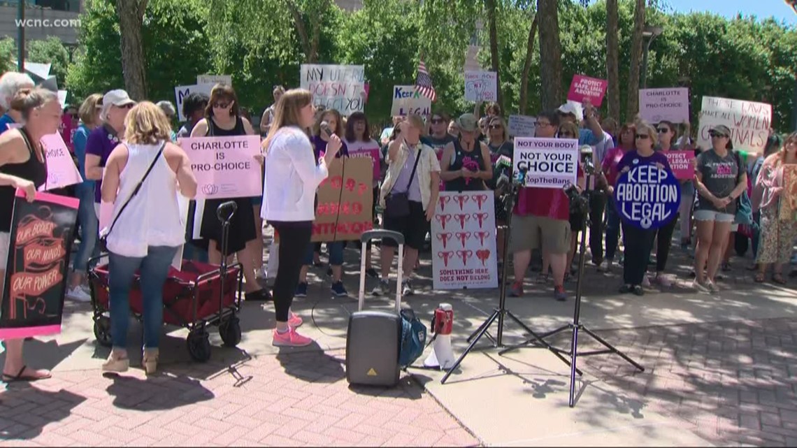 Pro-choice, pro-life groups clash at rally in Charlotte | wcnc.com