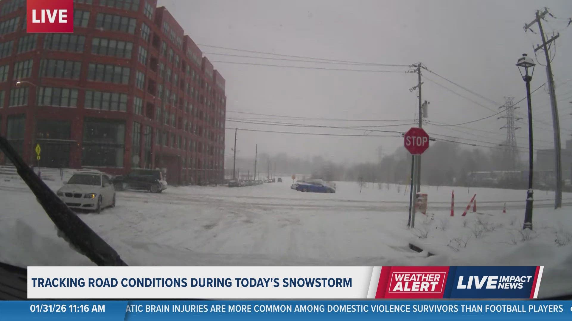 11:15 a.m. weather update || Tracking snow impacts in NoDa area | wcnc.com