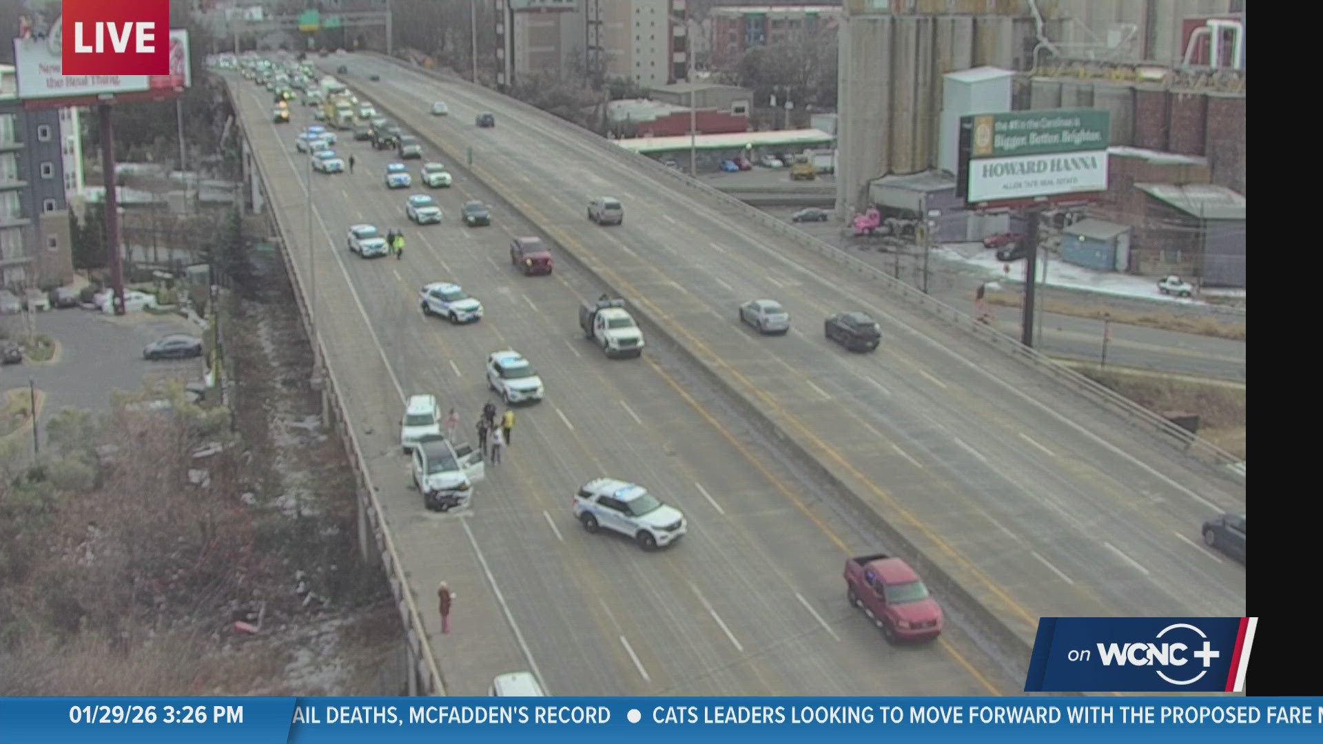 Multi-vehicle crash on I-277 impacting traffic near Uptown Charlotte ...