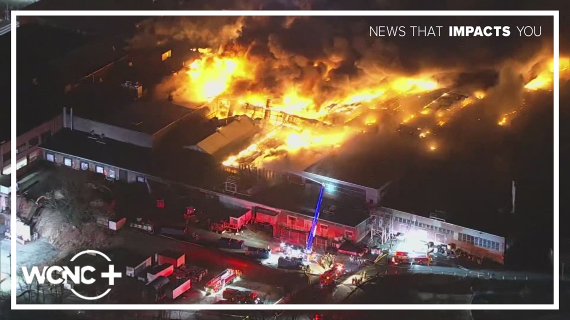 Crews battling massive fire at Pennsylvania industrial plant | wcnc.com