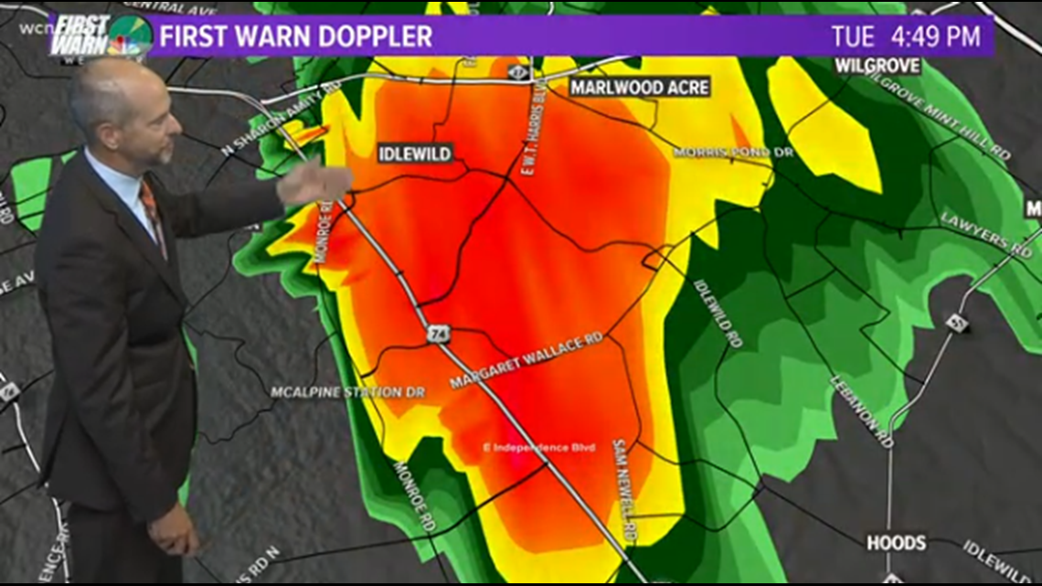 Strong storms knock down trees and power lines in Charlotte | wcnc.com