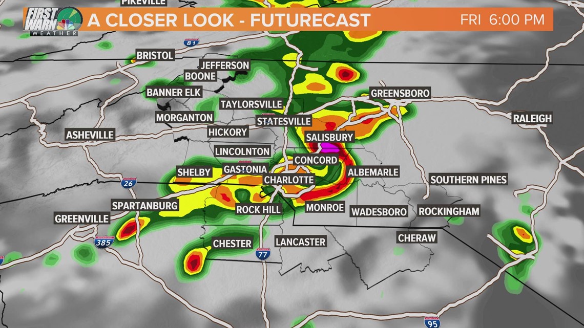 Friday futurecast radar for severe storms | wcnc.com