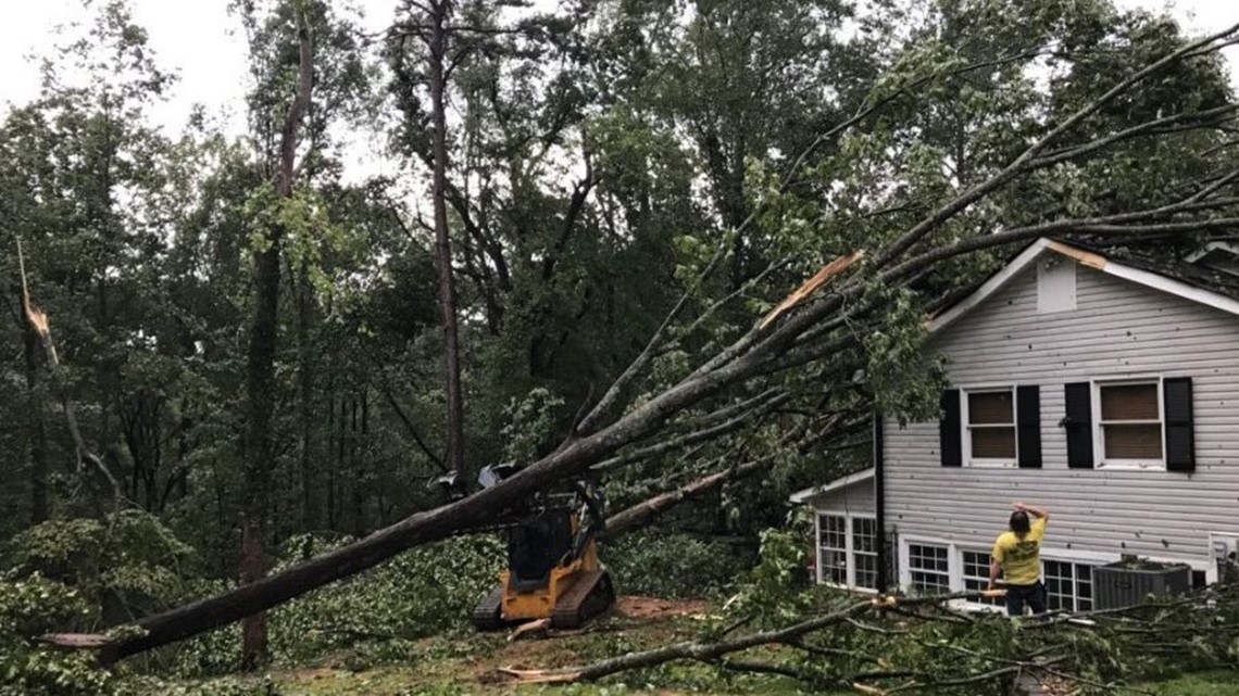 Microburst takes down trees along Lincoln/Gaston County line | wcnc.com