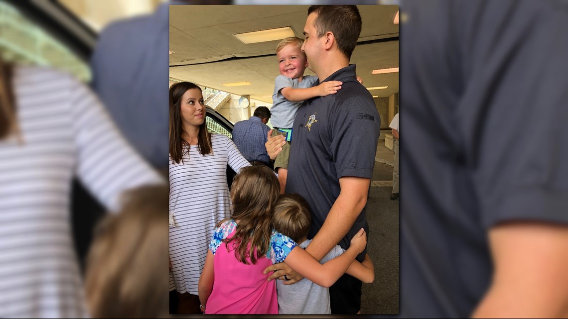 Cleveland Co. deputy returns home after being shot in face | wcnc.com
