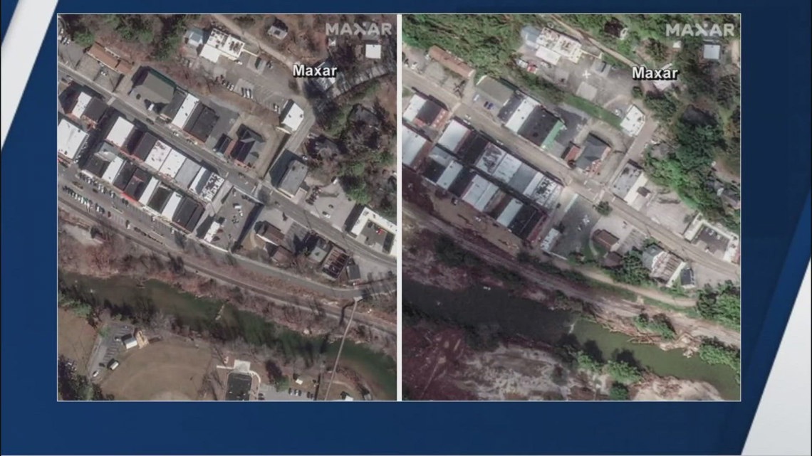 Satellite images show before and after Hurricane Helene in western NC ...
