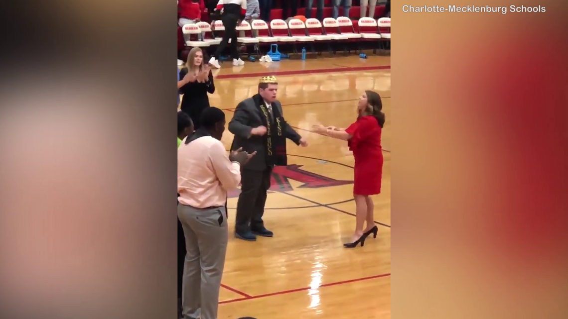 Student with autism crowned homecoming king at Charlotte school | wcnc.com