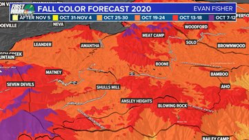When fall leaves will look their best in North Carolina | wcnc.com