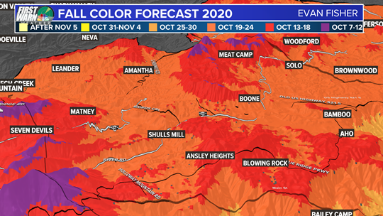 When fall leaves will look their best in North Carolina | wcnc.com