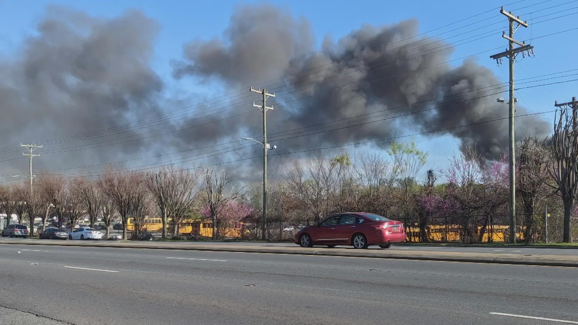 Large fire burning in west Charlotte | wcnc.com
