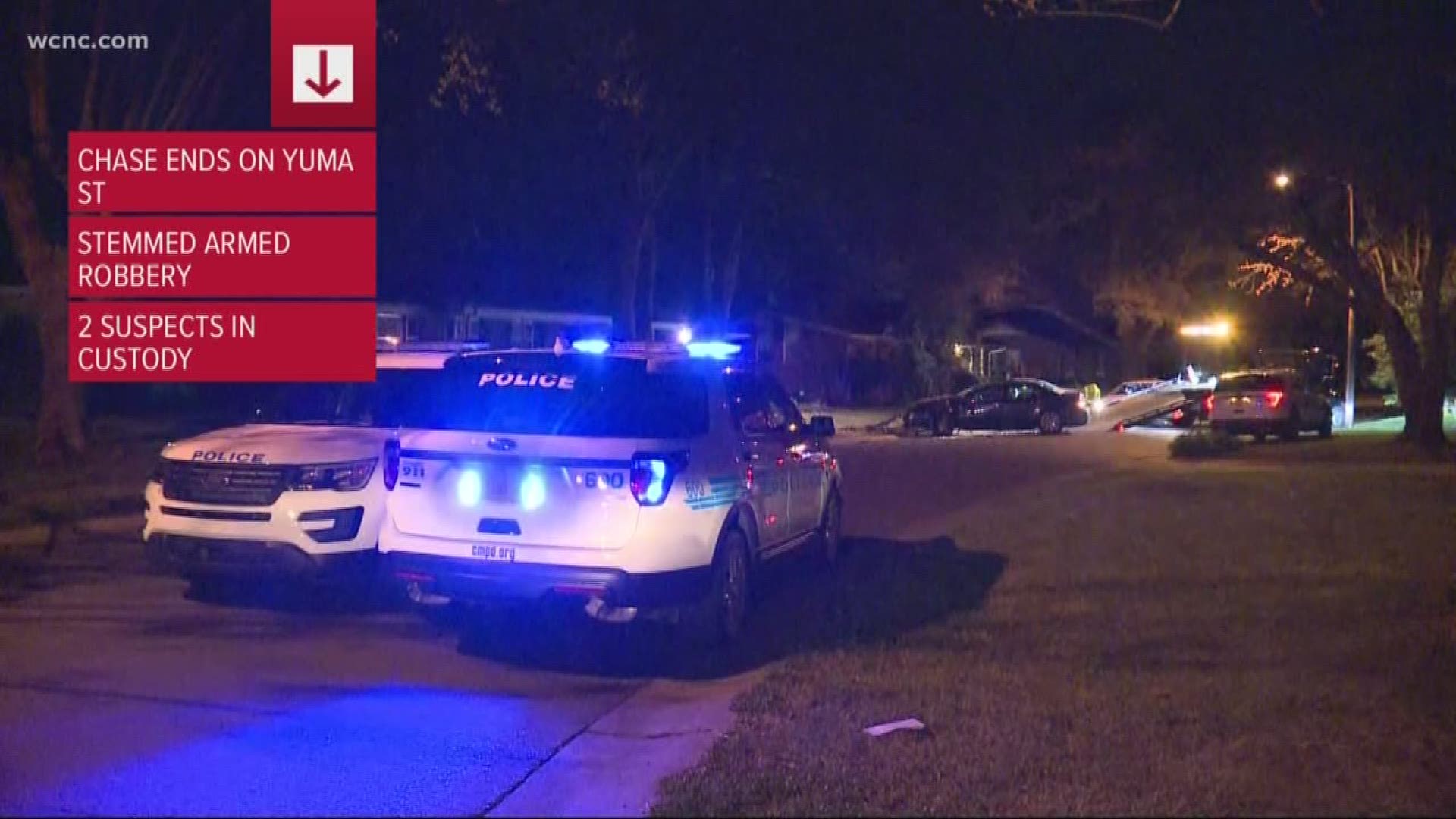 CMPD: Two arrested after crashing stolen car in north Charlotte | wcnc.com