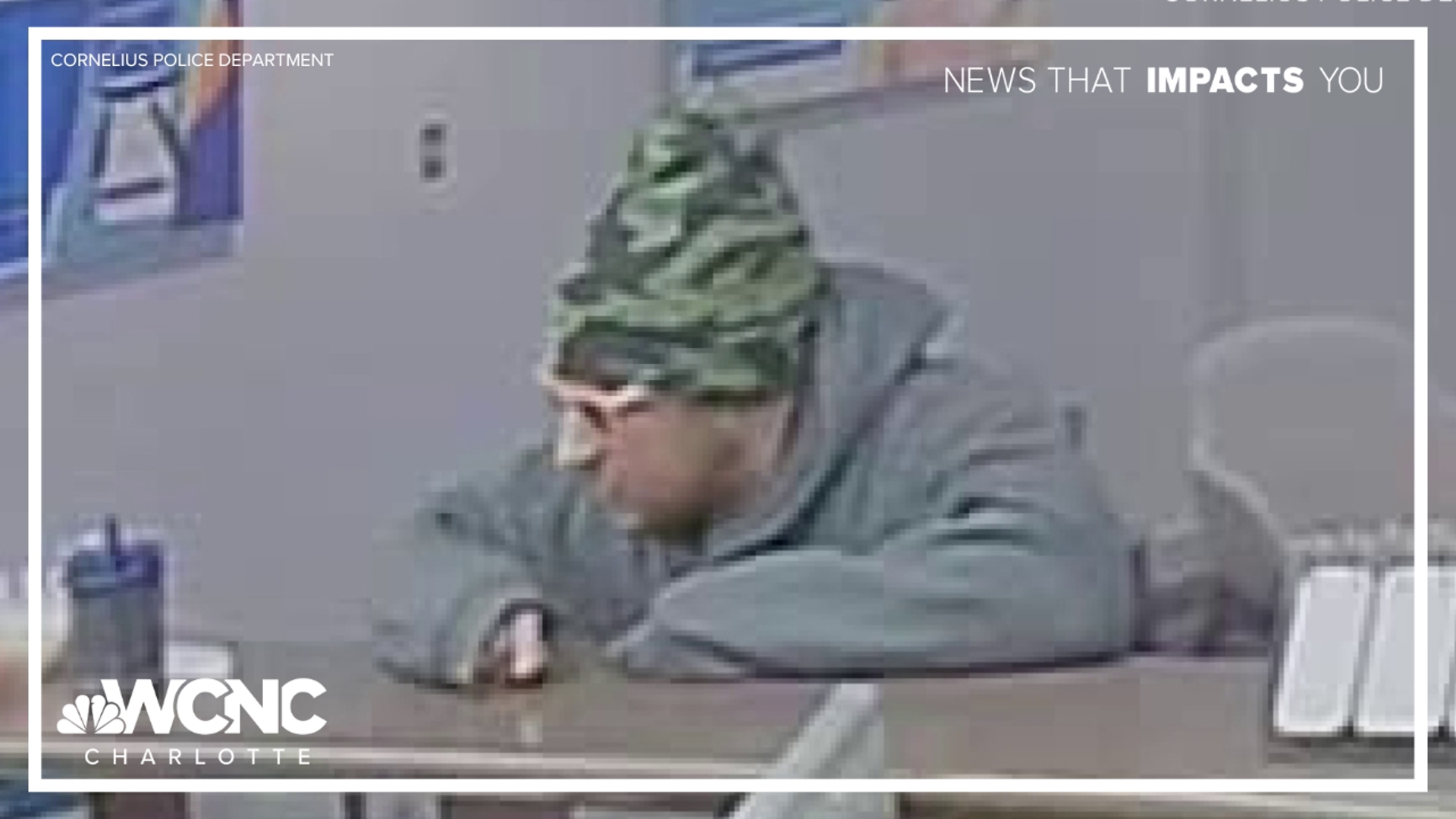 Suspect sought after in Cornelius, NC bank robbery | wcnc.com