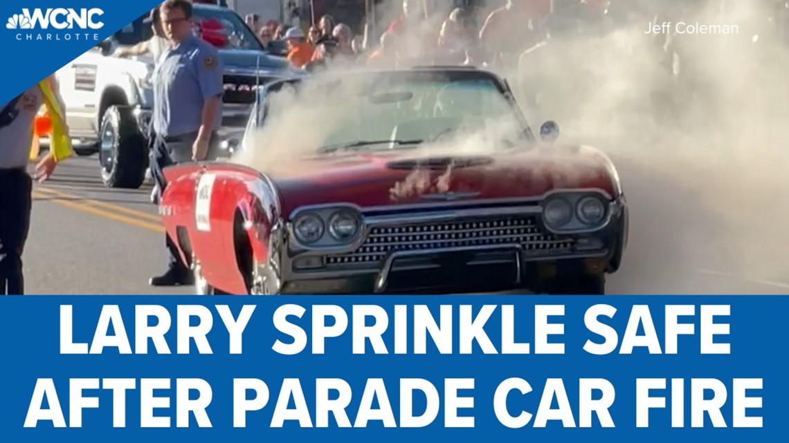 Larry Sprinkle safe after Belmont parade car fire | wcnc.com