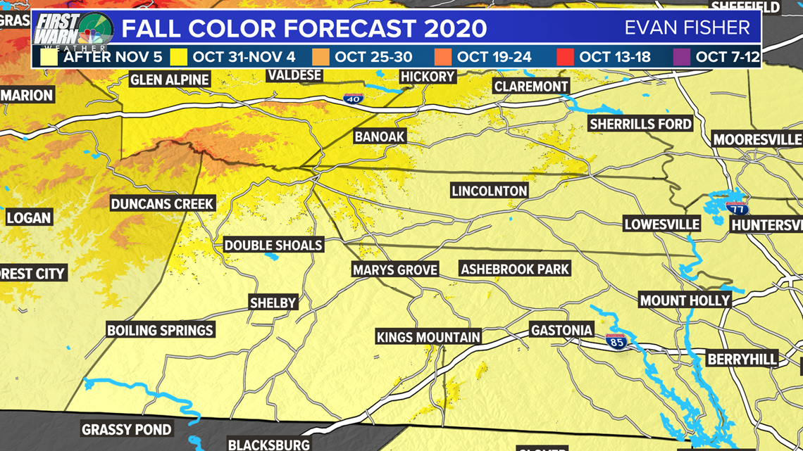 When fall leaves will look their best in North Carolina | wcnc.com