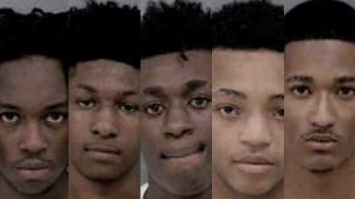5 Men Accused Of Robbing Two Victims At Gunpoint In South Charlotte