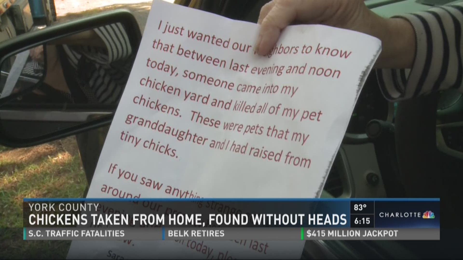Decapitated chickens concern neighbors | wcnc.com