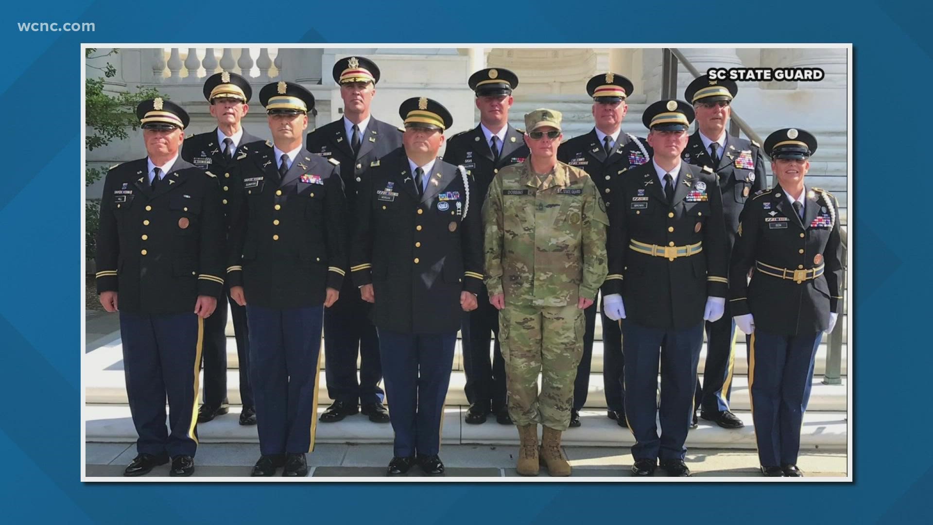 Members of SC State Guard attend ceremonial wreath-laying at Tomb of ...