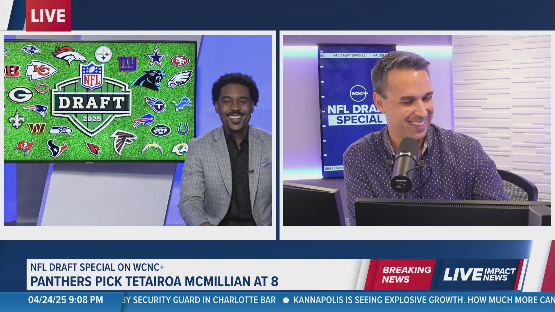 Panthers draft receiver Tet McMillan in first round | wcnc.com