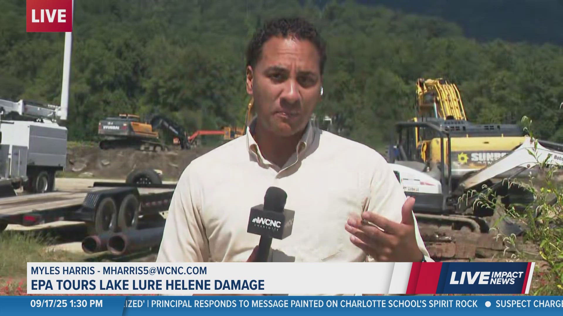 Federal, state officials tour Hurricane Helene damage cleanup in Lake ...