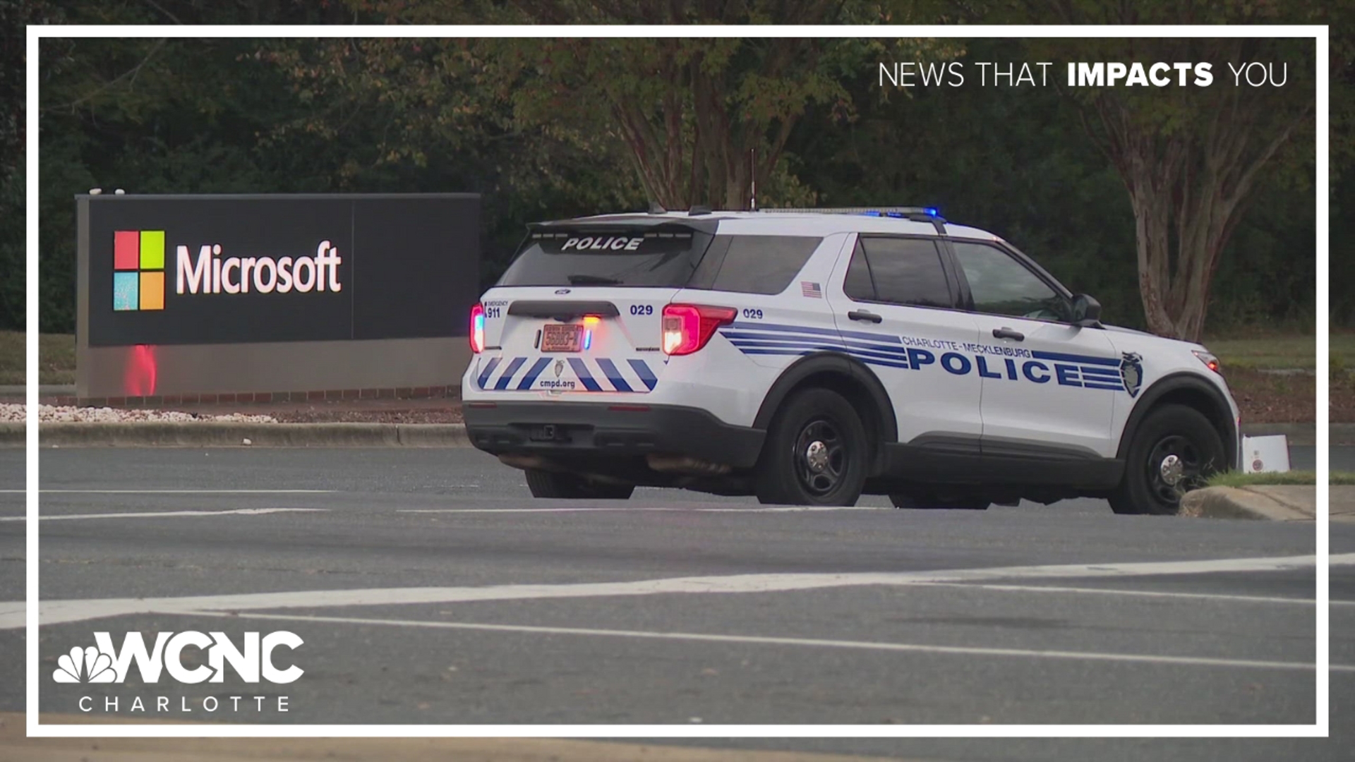 Police presence near Microsoft building on W Arrowood Rd | wcnc.com