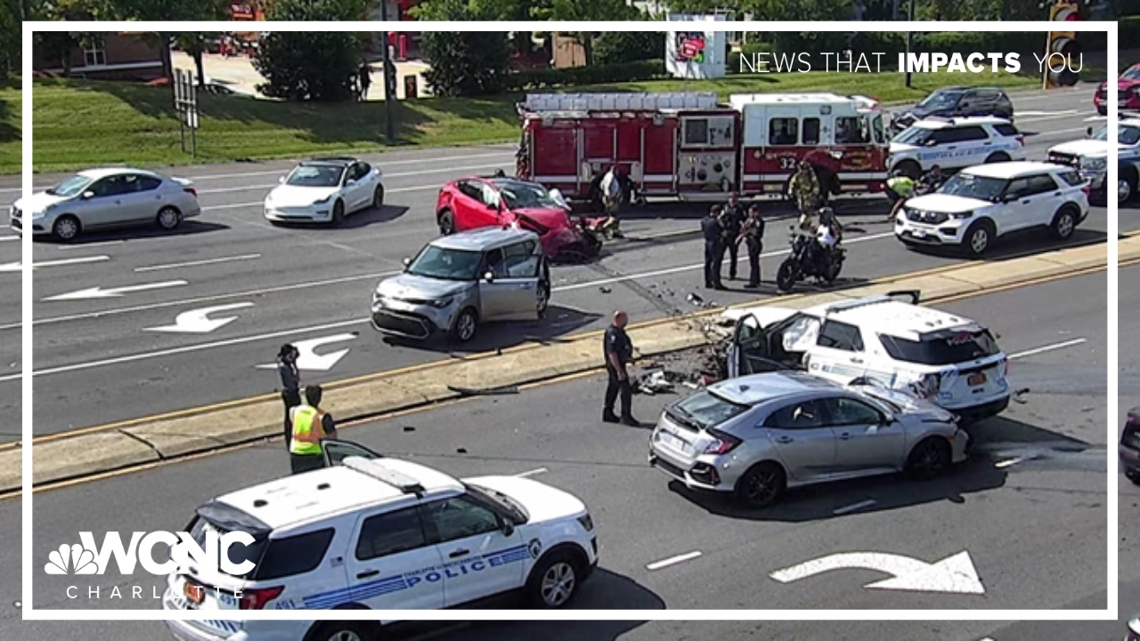 CMPD cruiser heavily damaged in crash | wcnc.com