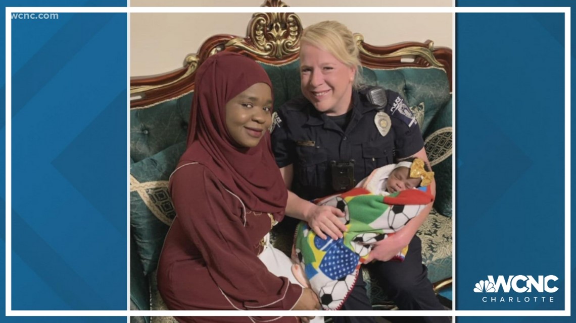 CMPD officer, woman reunited after officer helped deliver baby | wcnc.com