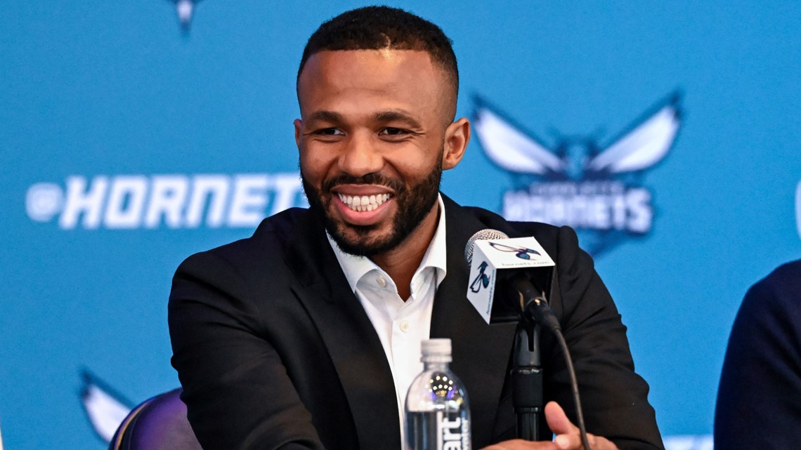 Hornets introduce 'rising star' executive Jeff Peterson | wcnc.com