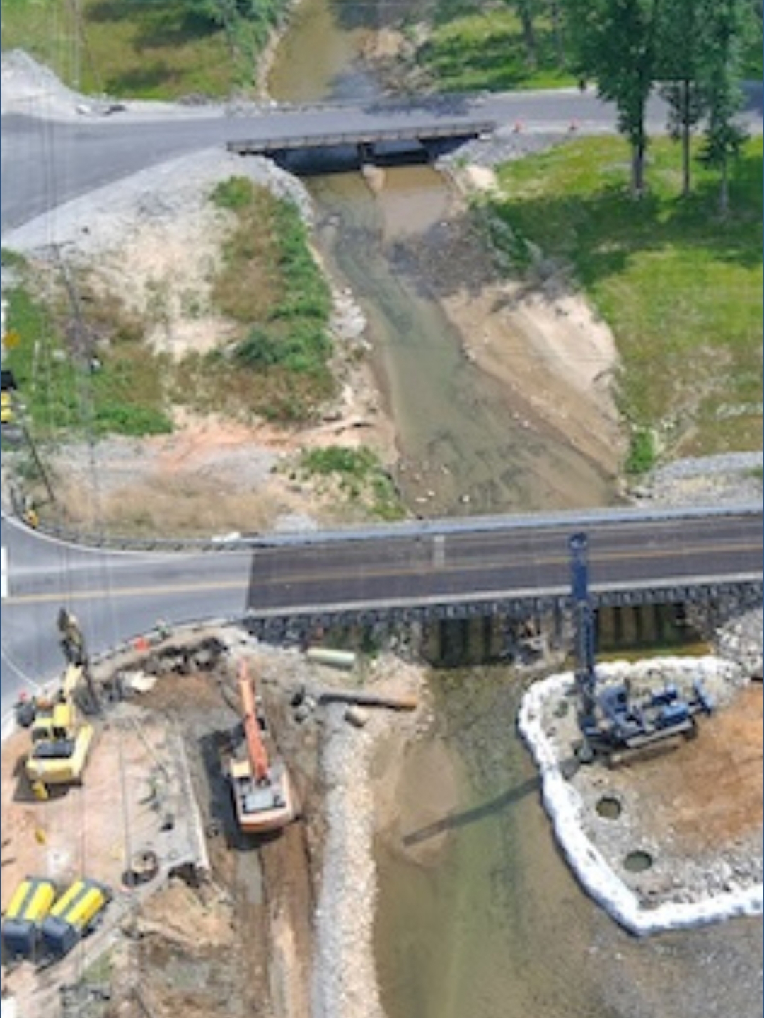 New permanent bridge being built near Baxter Inc. plant in Marion, N.C ...