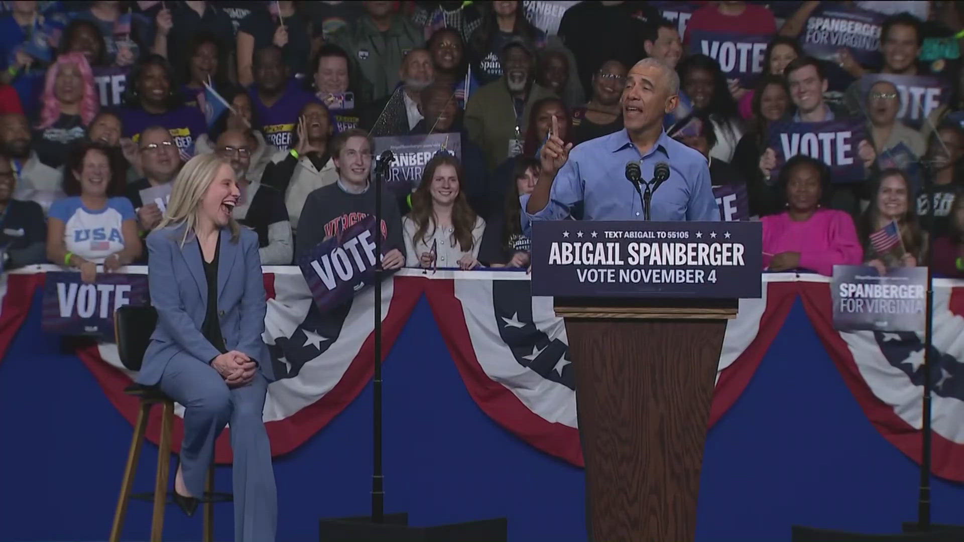 Spanberger, Obama rally brings thousands to Chartway Arena in Norfolk ...