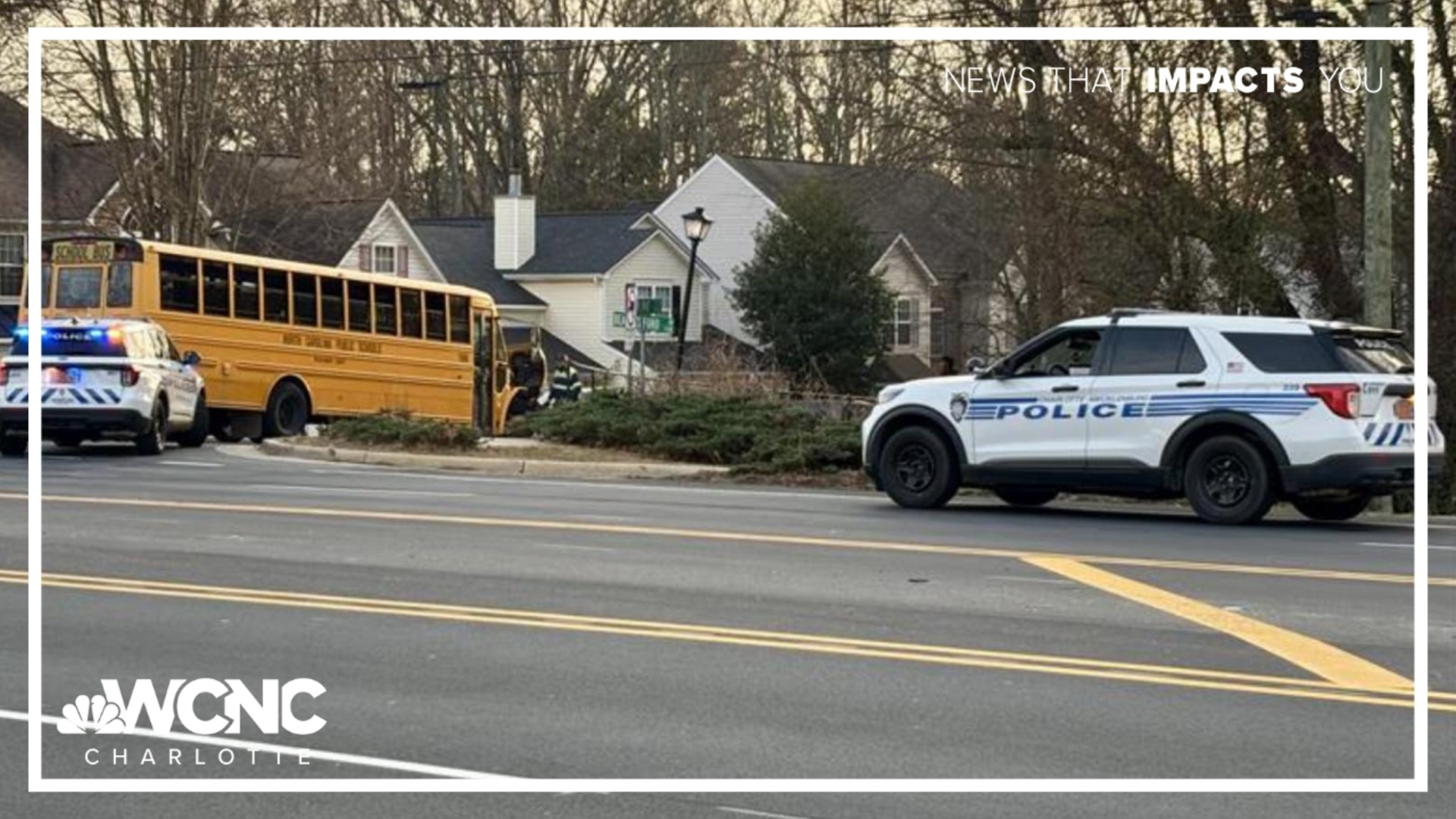 Medic responds to CMS school bus crash in west Charlotte | wcnc.com