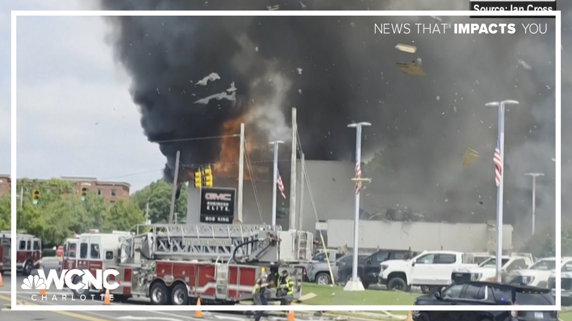Video shows explosion in Wilmington that injured 4 firefighters | wcnc.com