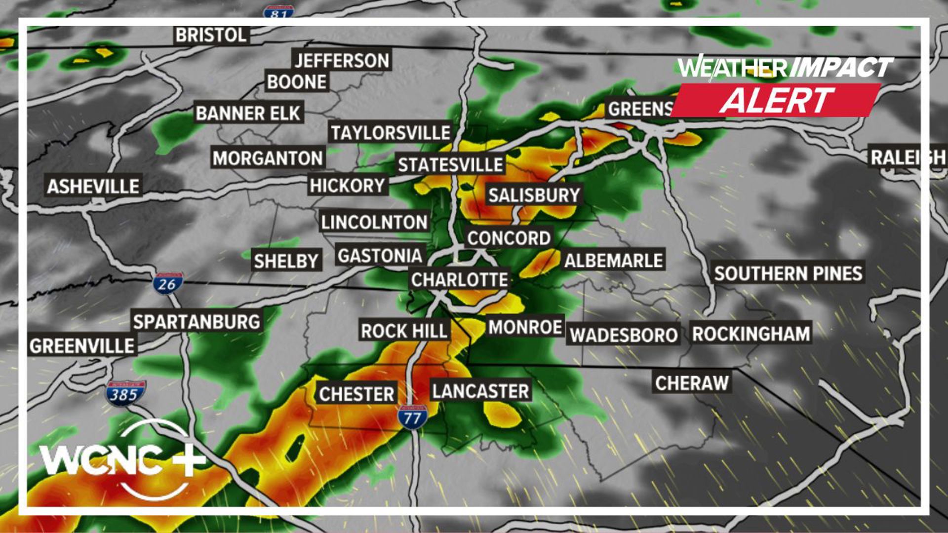 Charlotte all clear from severe weather threat: Weather Impact Alert | wcnc.com