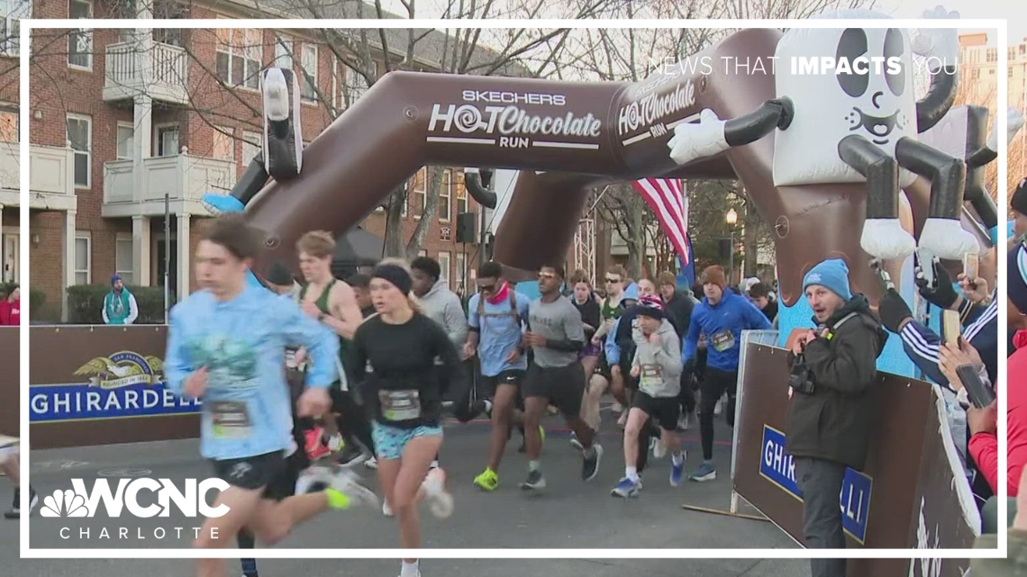 Skechers Hot Chocolate Run underway at First Ward Park | wcnc.com