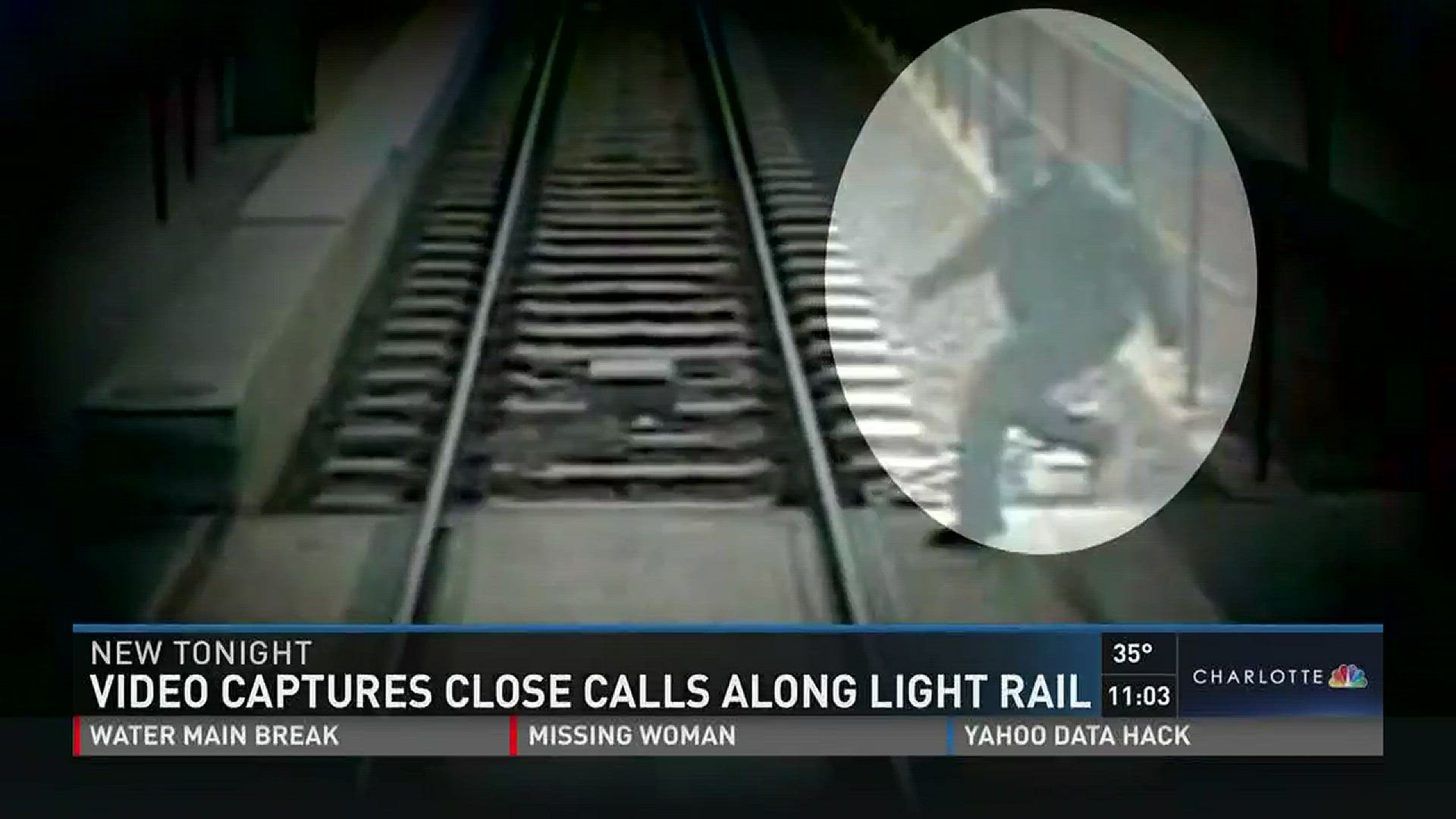 Close calls on the light rail tracks | wcnc.com