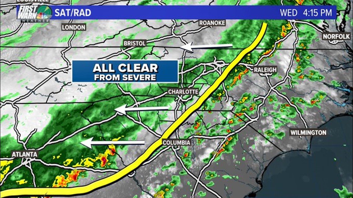 Severe thunderstorms possible in Charlotte, NC area Wednesday | wcnc.com Severe thunderstorms possible in Charlotte, NC area Wednesday | wcnc.com