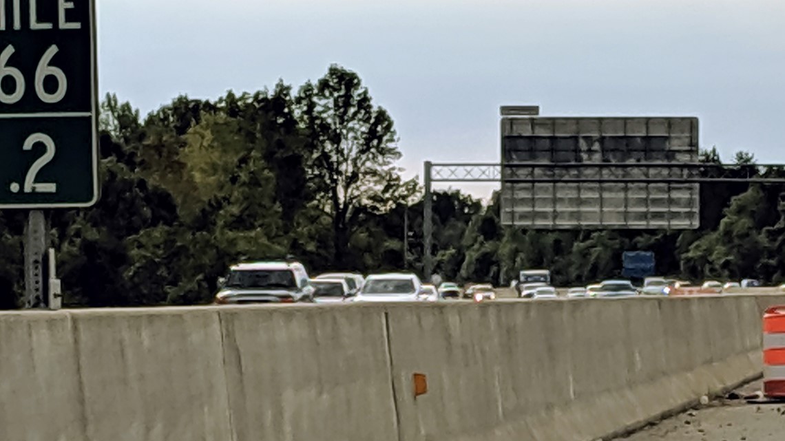 Interstate 485 highway sign graffiti removed | wcnc.com