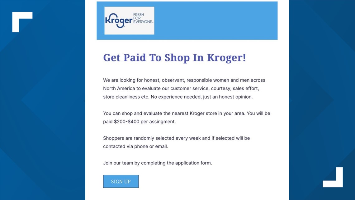 Don't fall for this Kroger secret shopper scam | wcnc.com