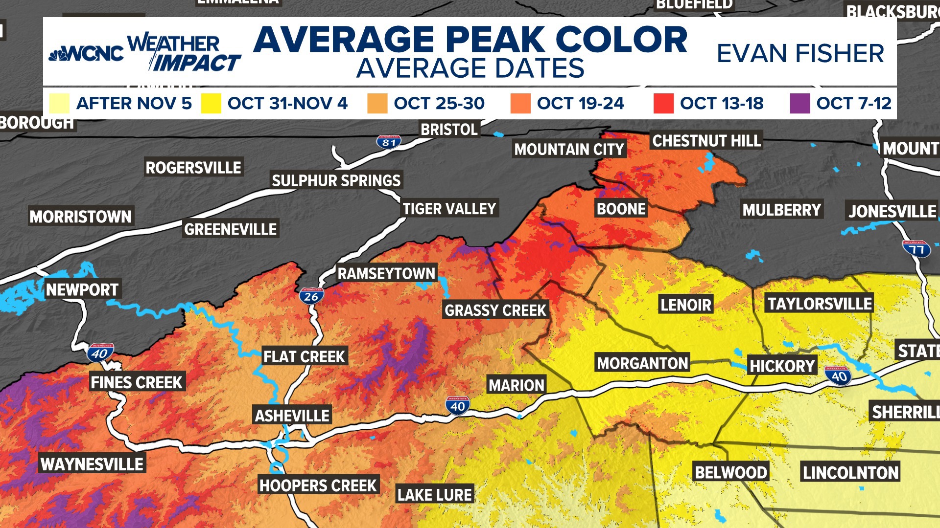 When fall foliage will be at peak color in North Carolina in 2024 ...
